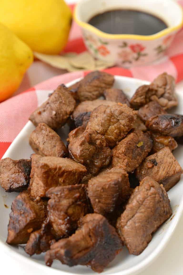 Filipino Style Marinated Steak Bites - Easy Keto Steak Recipe