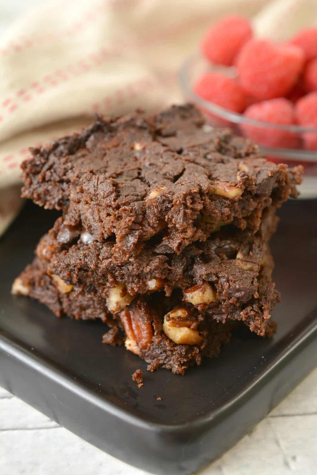 Double Chocolate Fudge Brownies - Keto Avocado Brownies