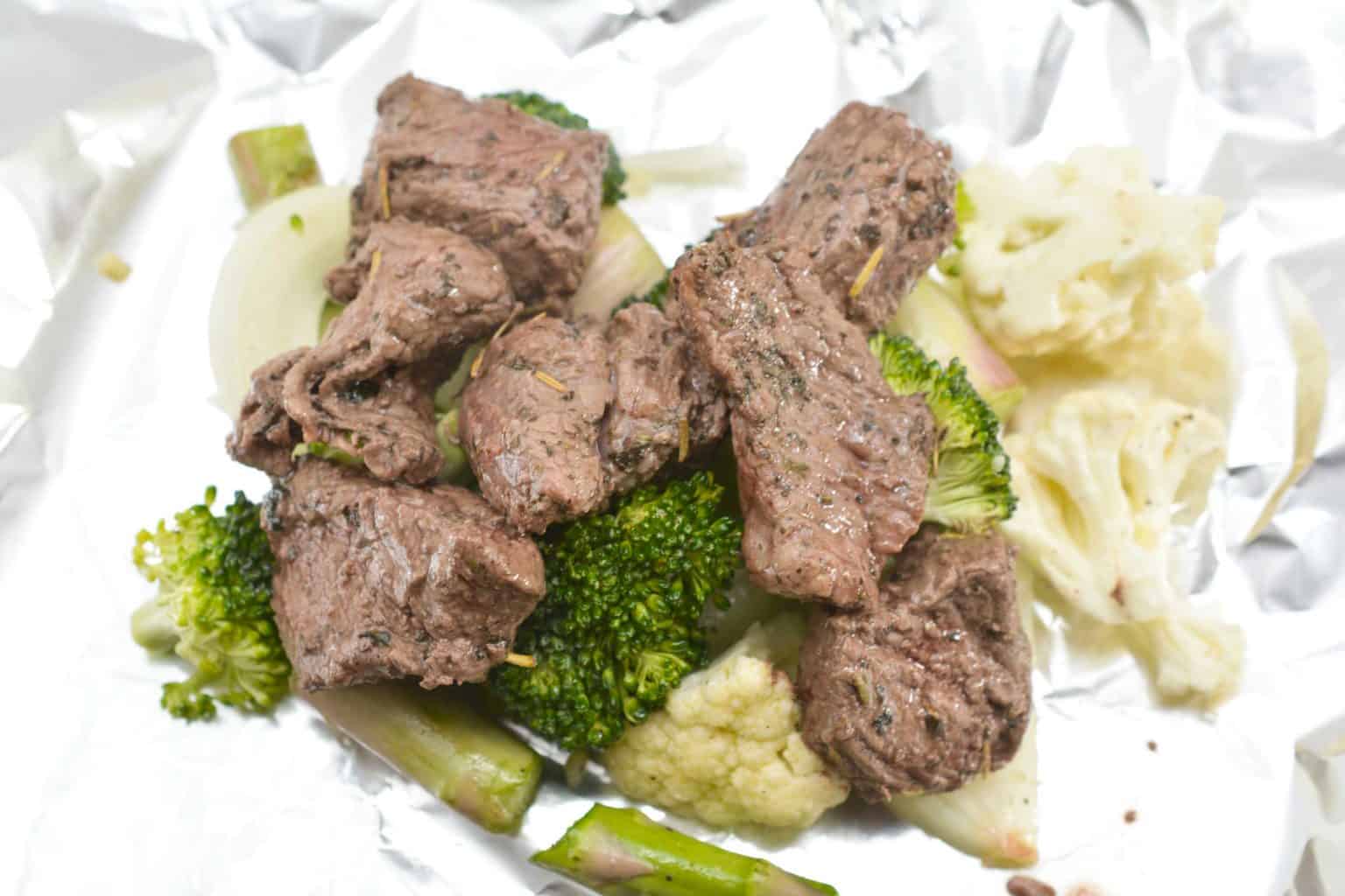 Herb and Garlic Steak Packets - Easy Keto Dinner