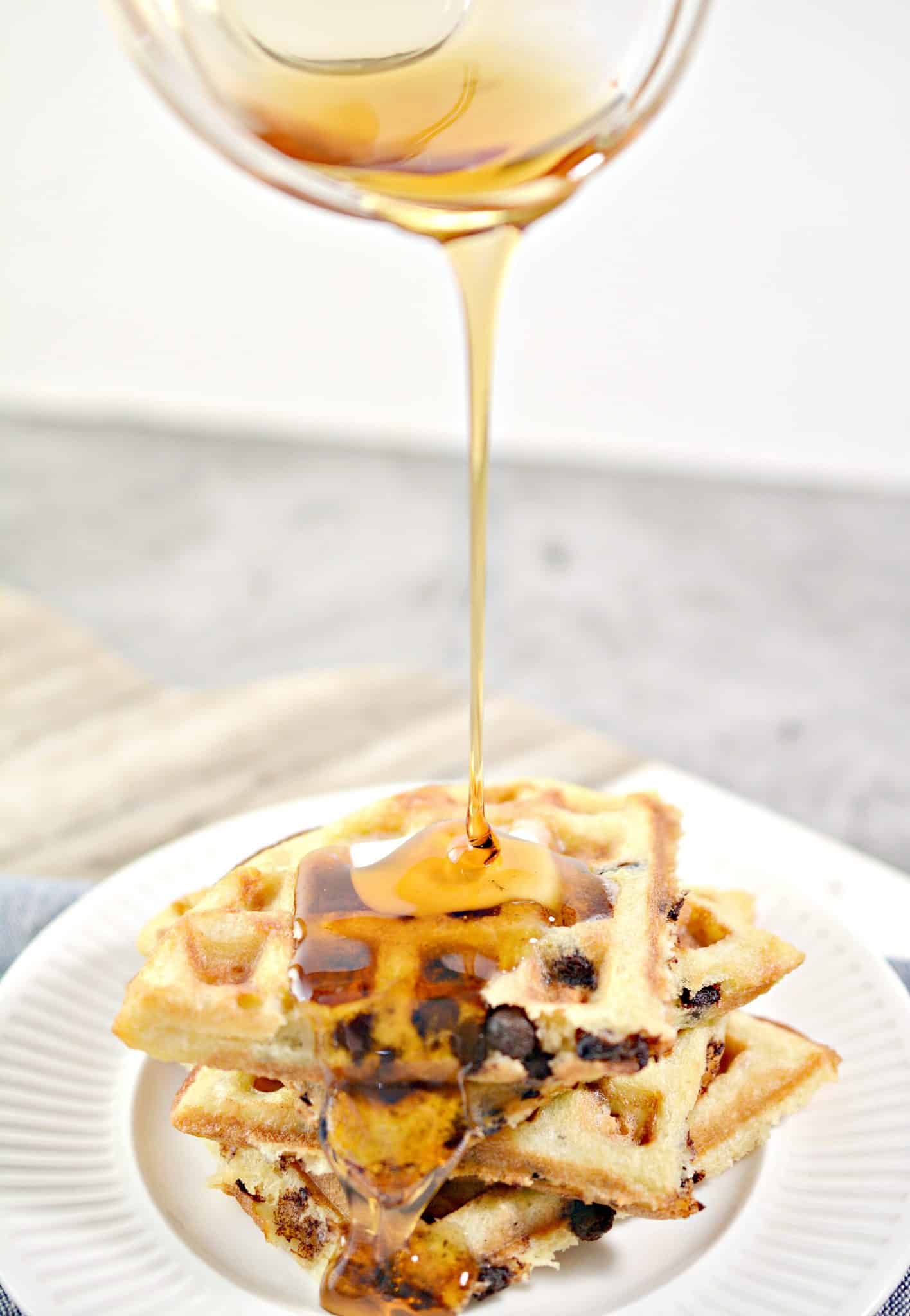 Chocolate Chip Waffles - Chocolate Chip Chaffles
