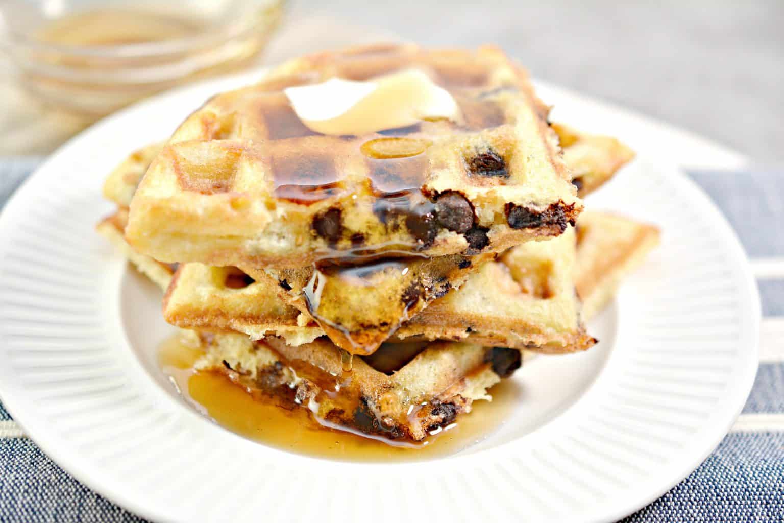 Chocolate Chip Waffles - Chocolate Chip Chaffles