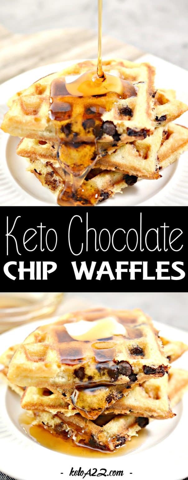 Chocolate Chip Waffles - Chocolate Chip Chaffles