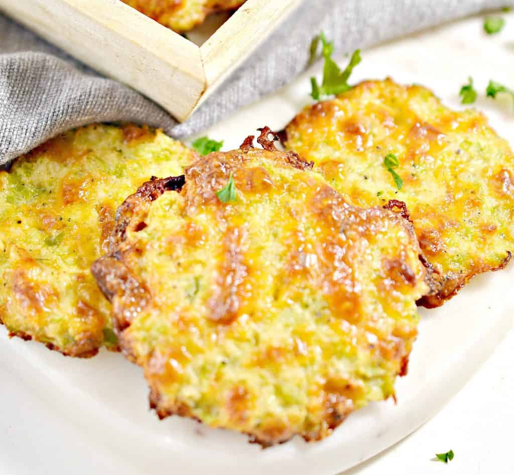 Low Carb Broccoli Cheese Rounds - CheekyKitchen