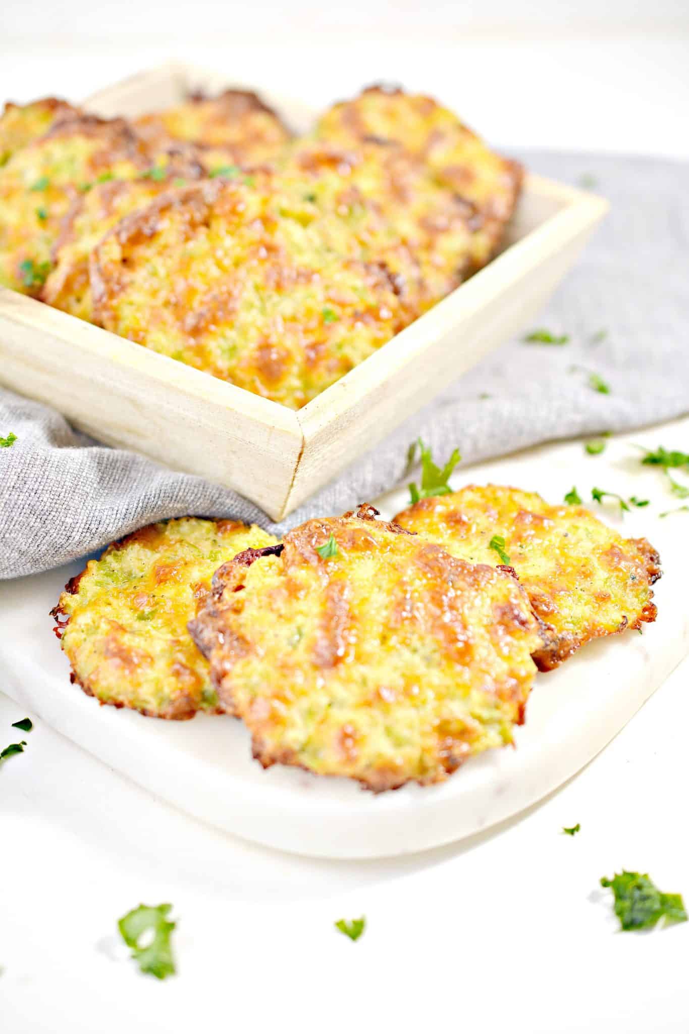 Low Carb Broccoli Cheese Rounds - CheekyKitchen