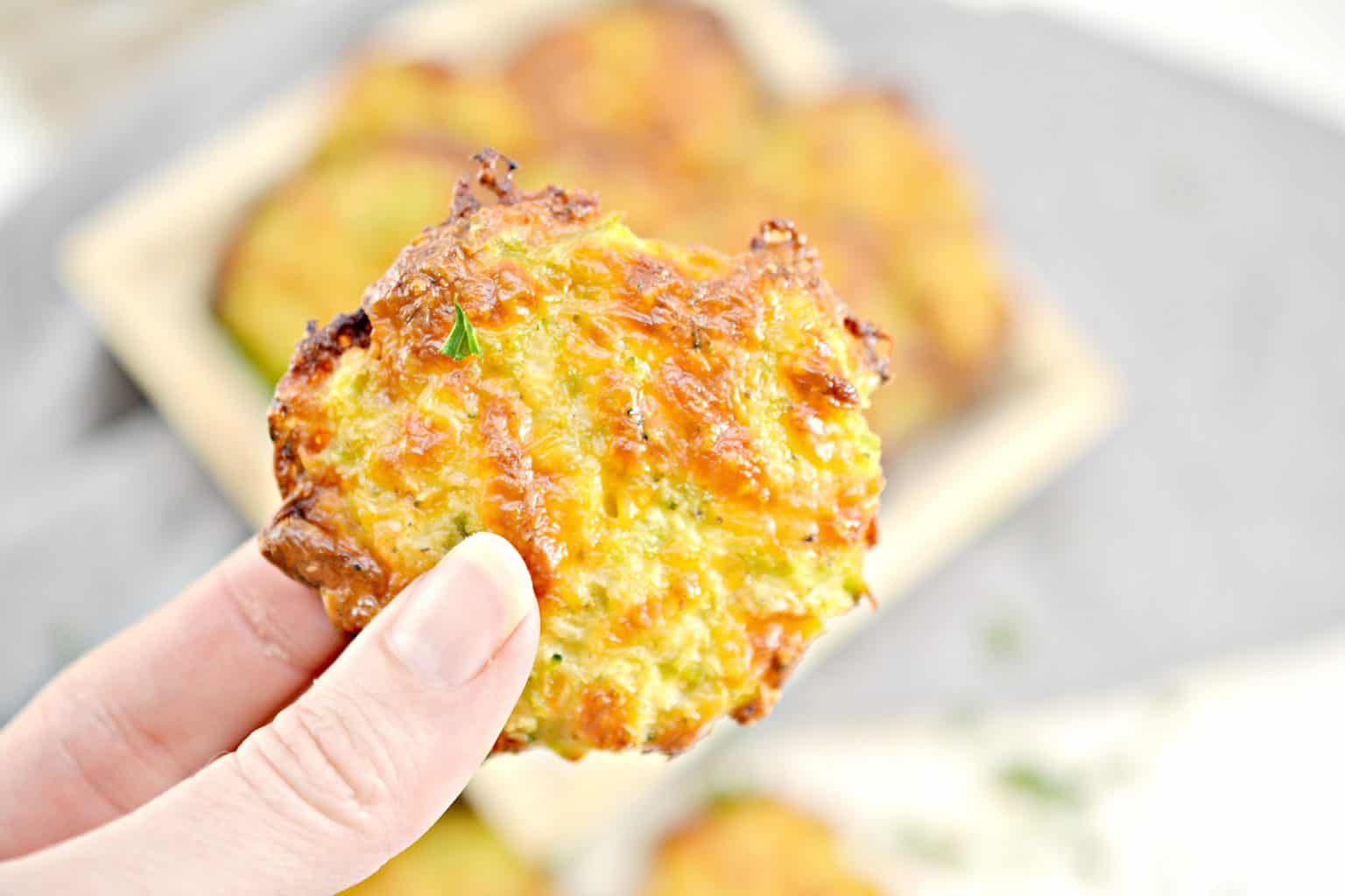 Low Carb Broccoli Cheese Rounds - CheekyKitchen