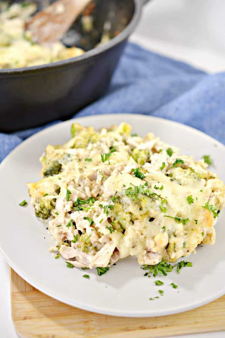 Cheesy Chicken Broccoli Casserole - CheekyKitchen