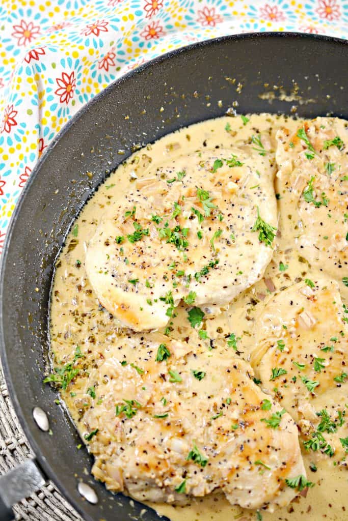 One-Skillet Chicken in Lemon Cream Sauce - CheekyKitchen