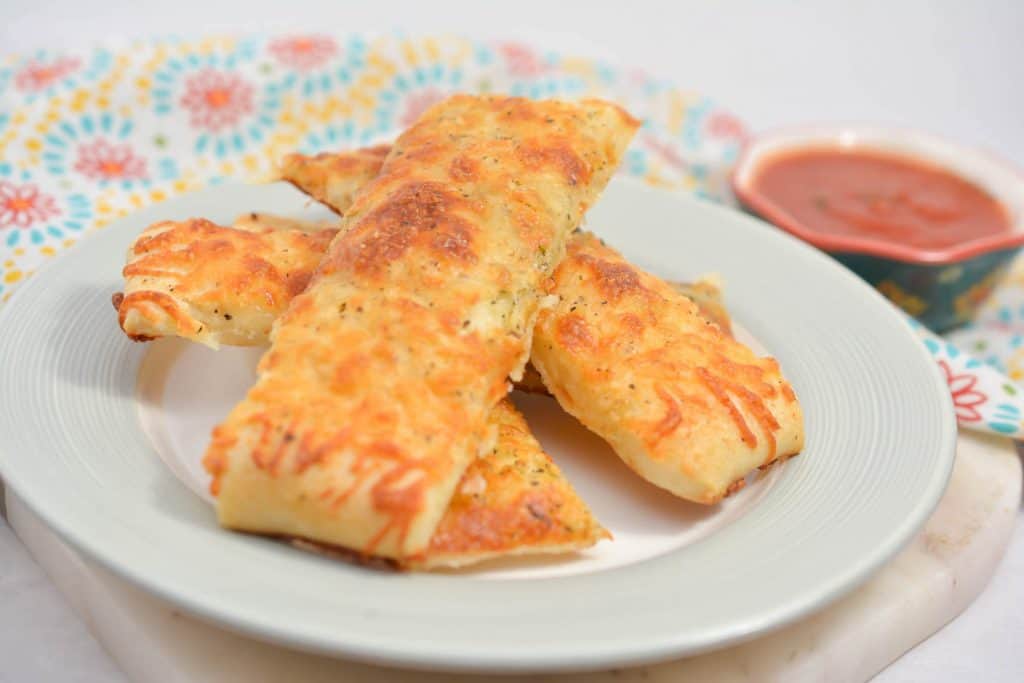Homemade Cheesy Garlic Breadsticks - CheekyKitchen