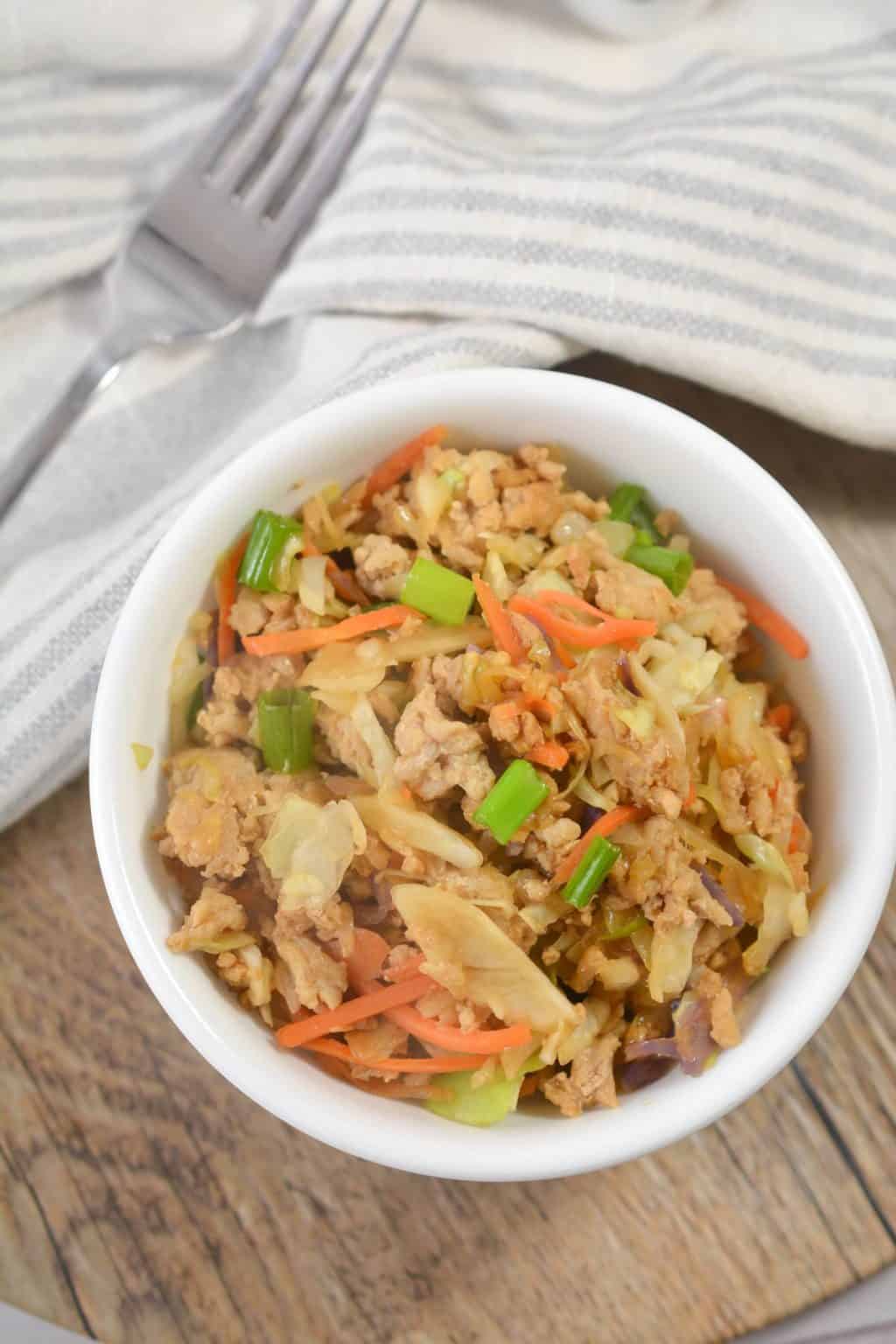 Chicken Egg Roll in a Bowl - CheekyKitchen
