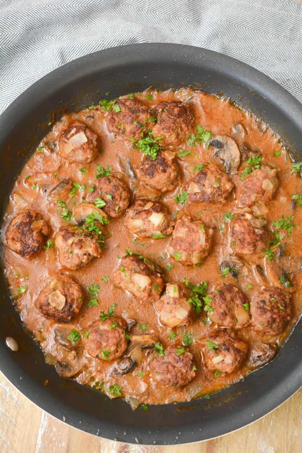 Salisbury Steak Meatballs - CheekyKitchen