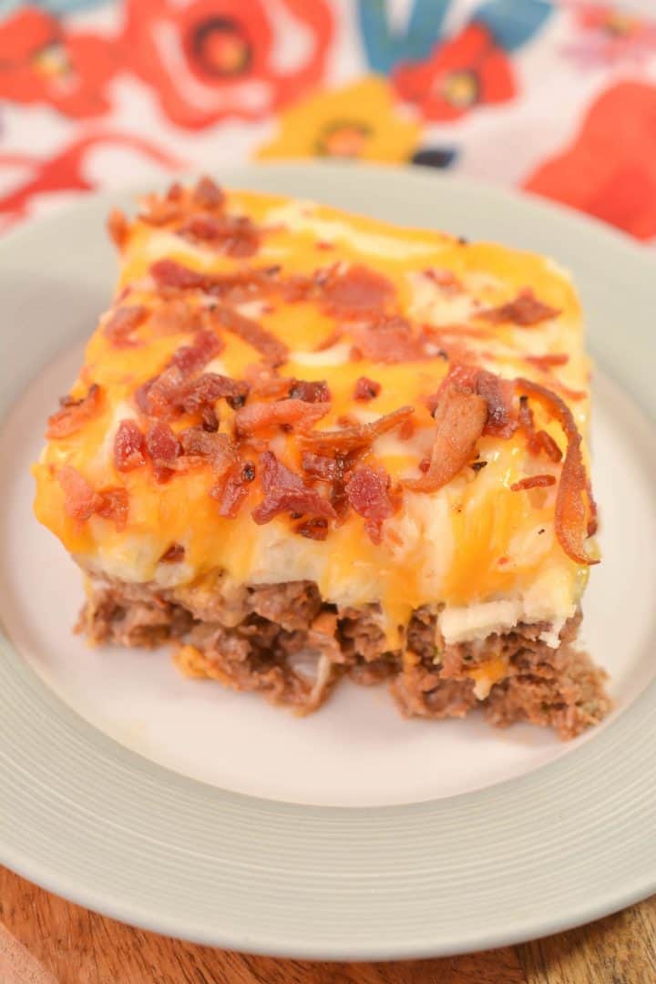 Cowboy Meatloaf and Potato Casserole - CheekyKitchen