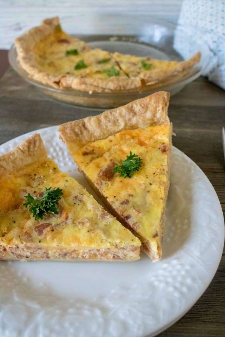 Bacon and Cheddar Quiche - CheekyKitchen