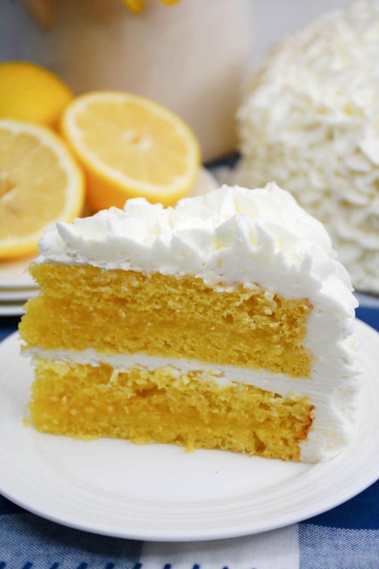 Lemon Cake with lemon Filling - CheekyKitchen