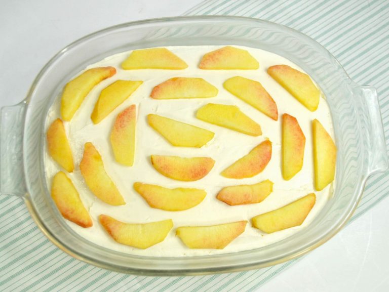Pretzel Peach Jello Salad - CheekyKitchen