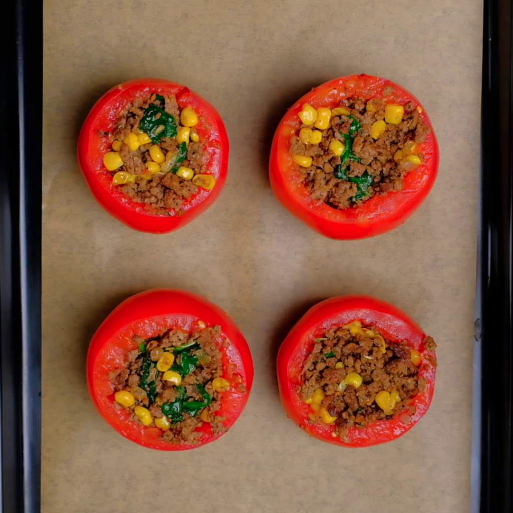 Taco Stuffed Tomatoes - CheekyKitchen