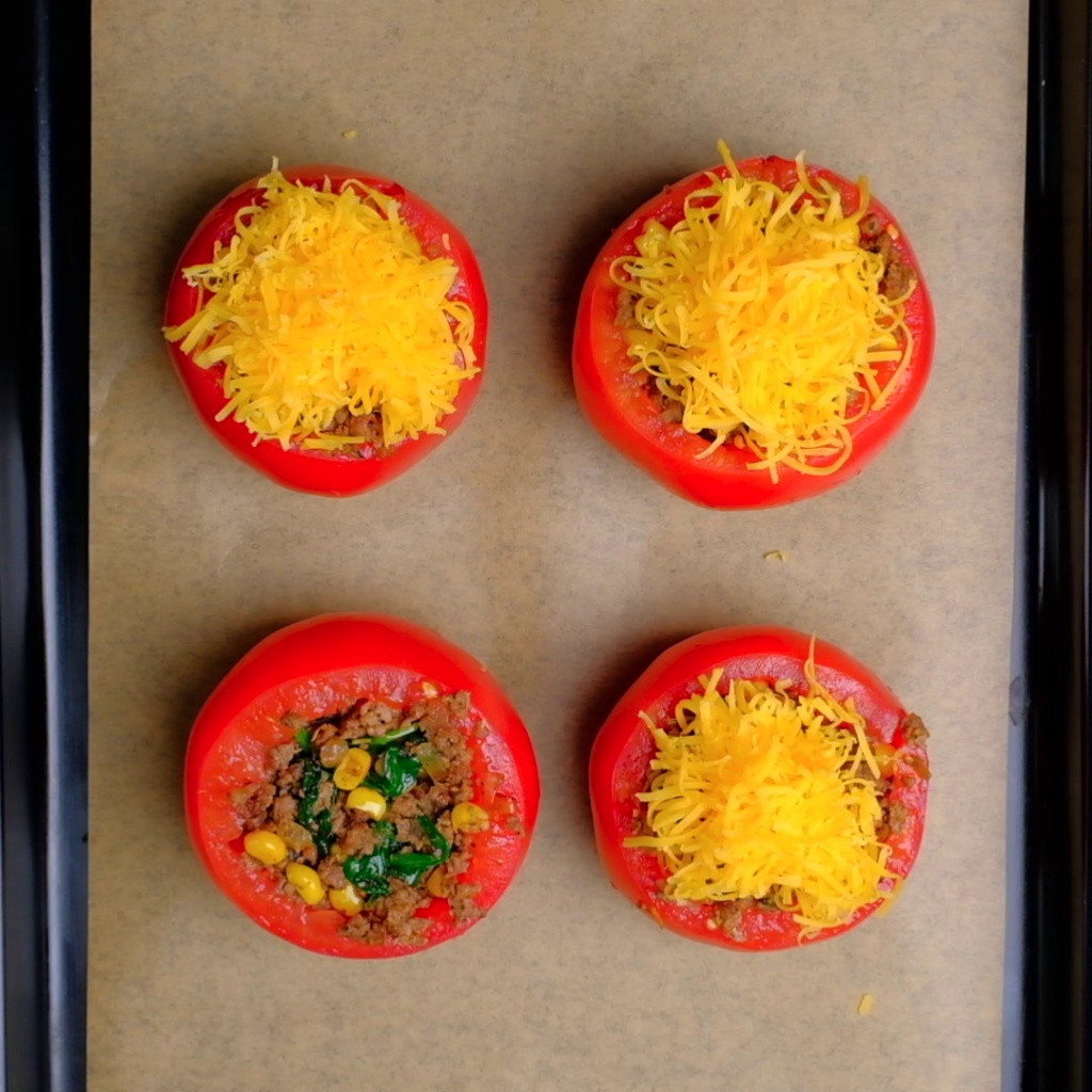 Taco Stuffed Tomatoes - CheekyKitchen