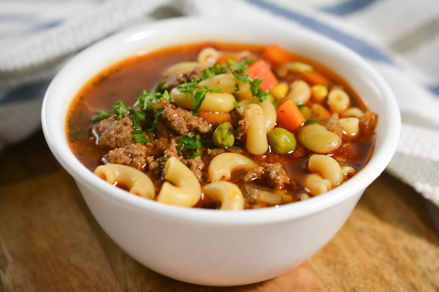 Beef and Macaroni Soup - CheekyKitchen