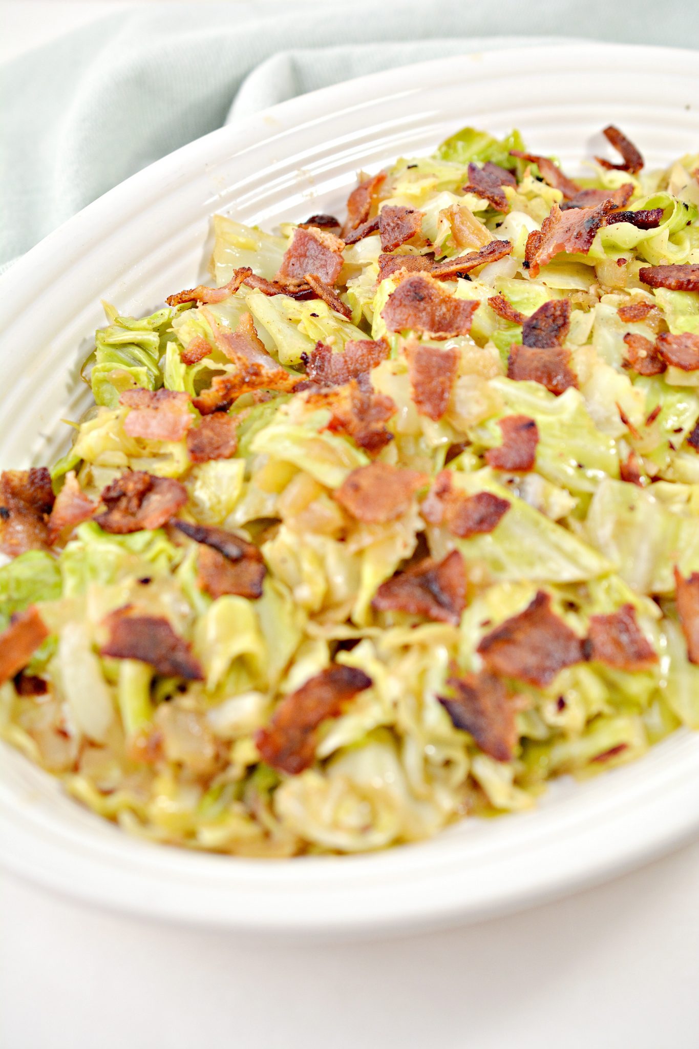 Fried Cabbage with Onions and Bacon - CheekyKitchen