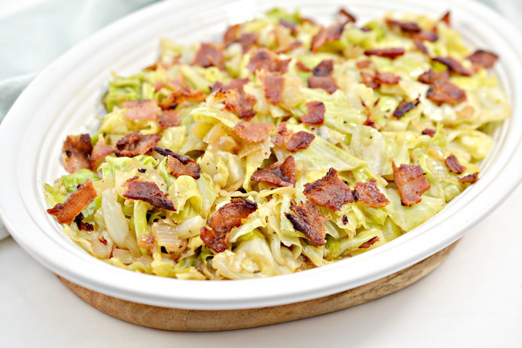 Fried Cabbage with Onions and Bacon - CheekyKitchen