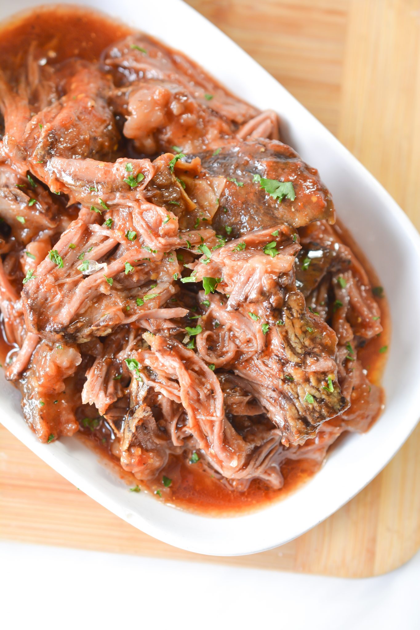 Slow Cooker Barbeque Beef Ribs - CheekyKitchen