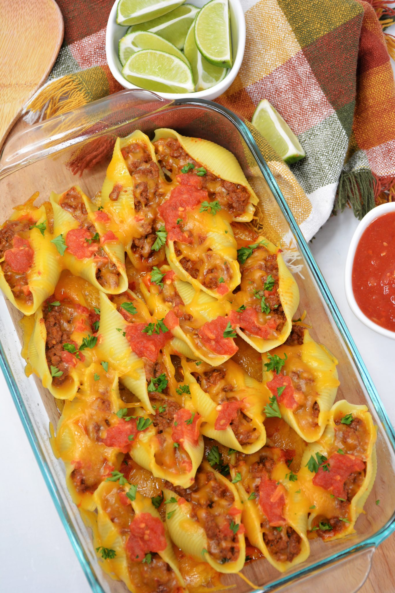 Taco Stuffed Shells Recipe - CheekyKitchen