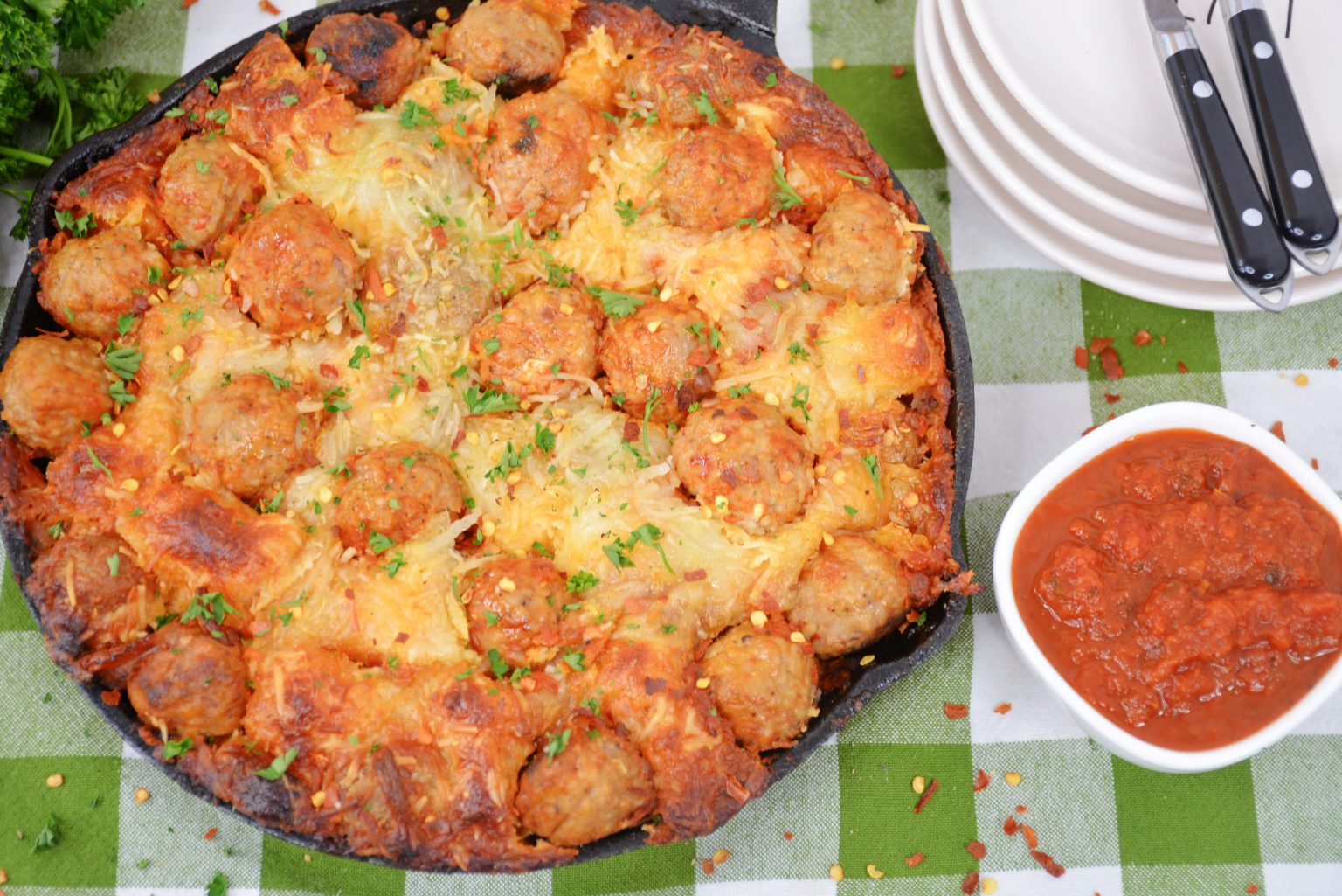 Meatball Sub Bubble Up Bake Recipe - CheekyKitchen