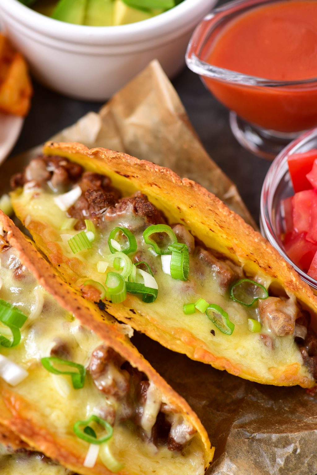 Cheese Steak Tacos with Buffalo Fries - CheekyKitchen