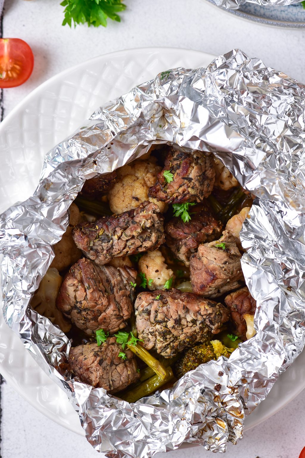 Garlic Steak Foil Packets - CheekyKitchen