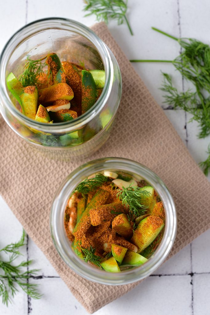 Refrigerator Dill Pickles - CheekyKitchen