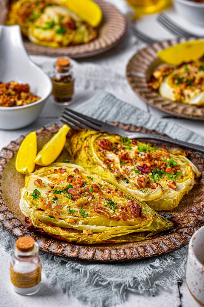 Baked Cabbage Steaks - CheekyKitchen