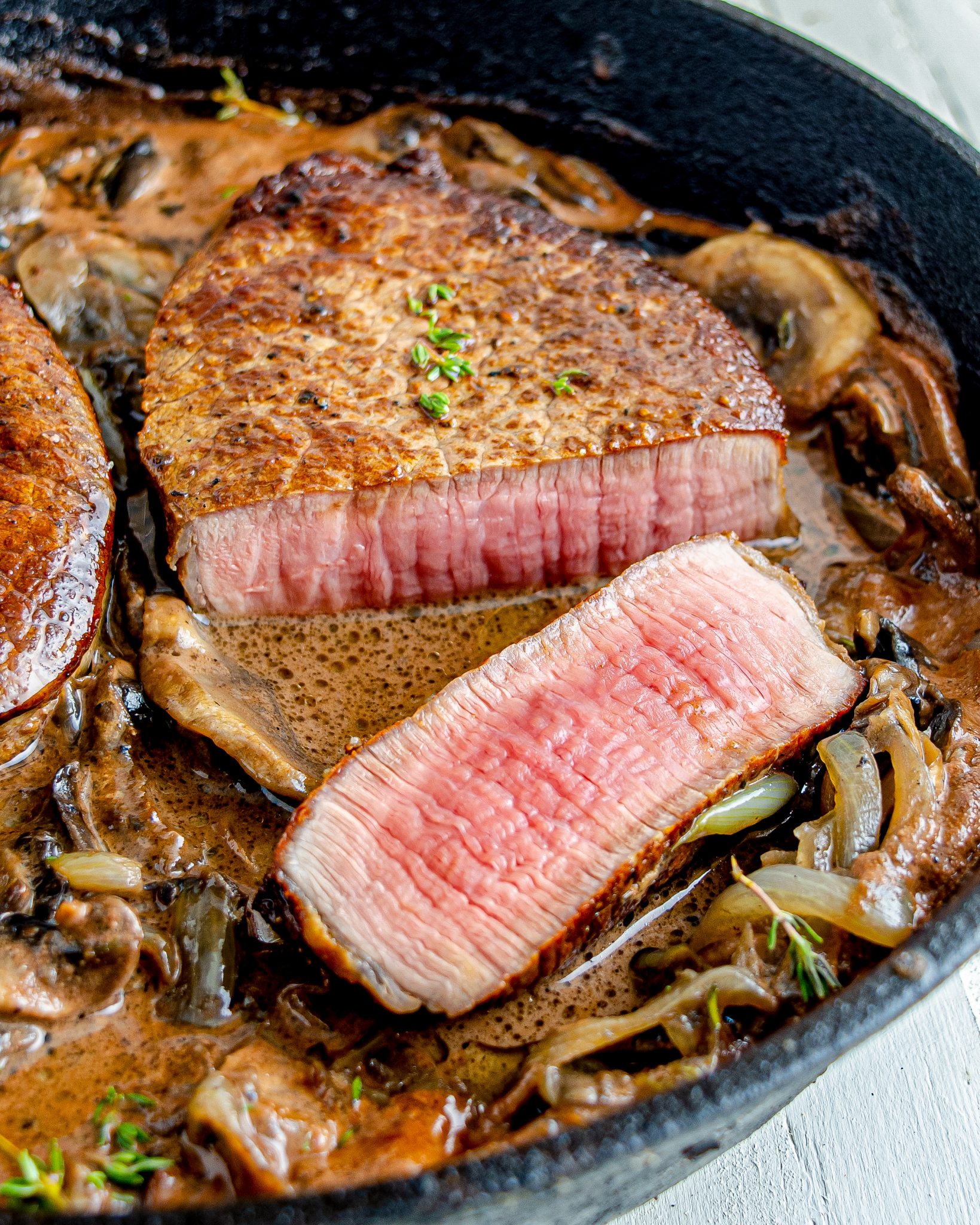Filet Mignon Recipe in Mushroom Sauce - CheekyKitchen