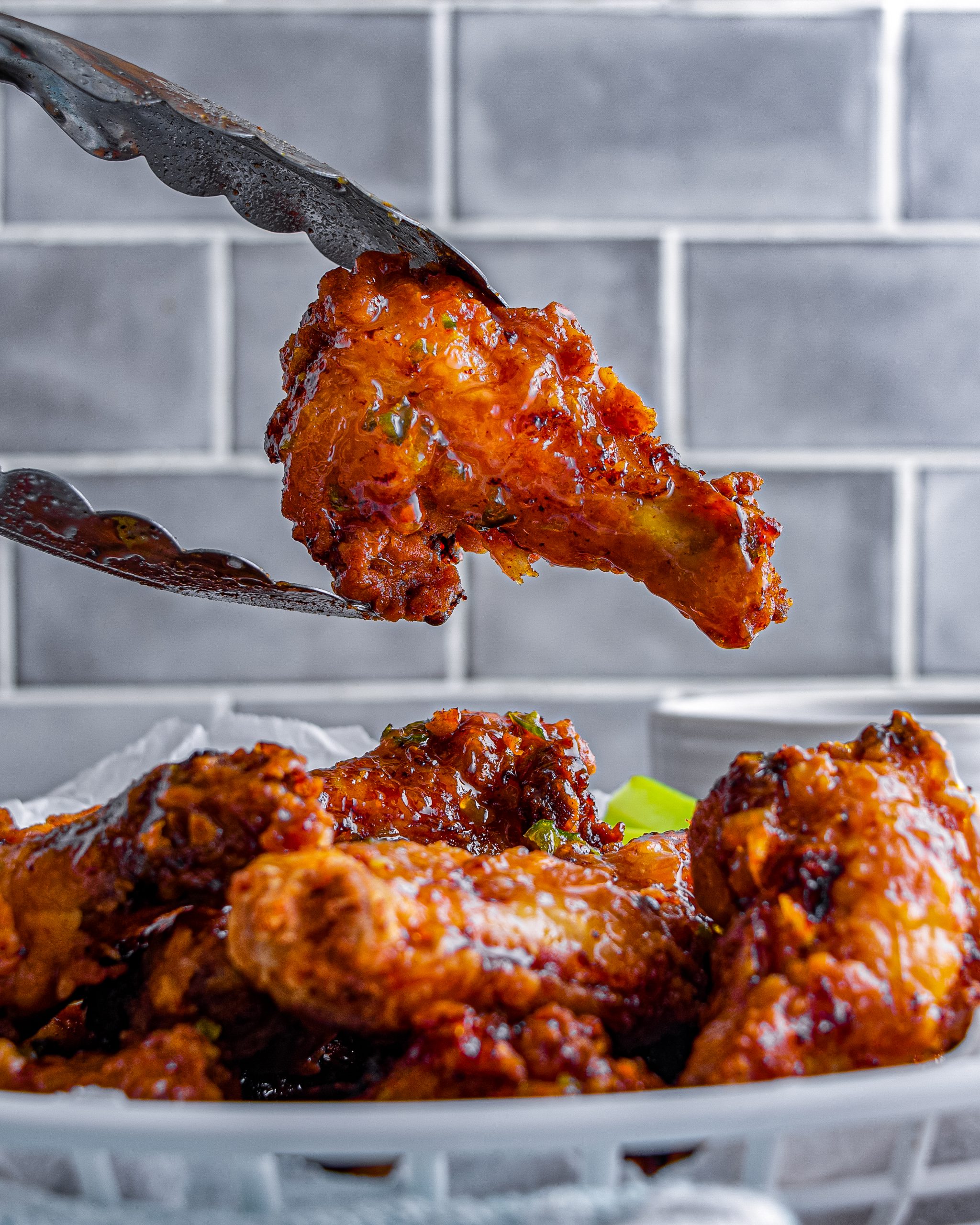 Hot Honey Peach Wings - CheekyKitchen