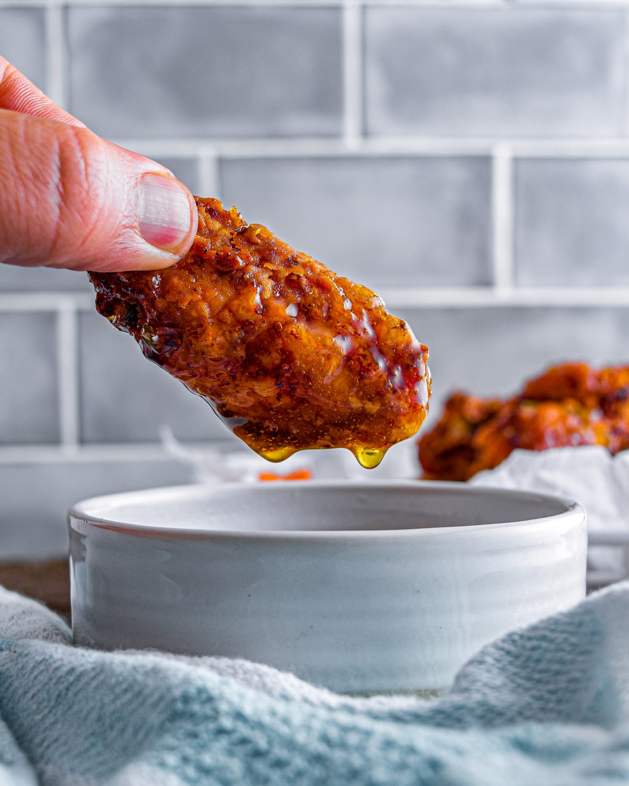 Hot Honey Peach Wings - CheekyKitchen