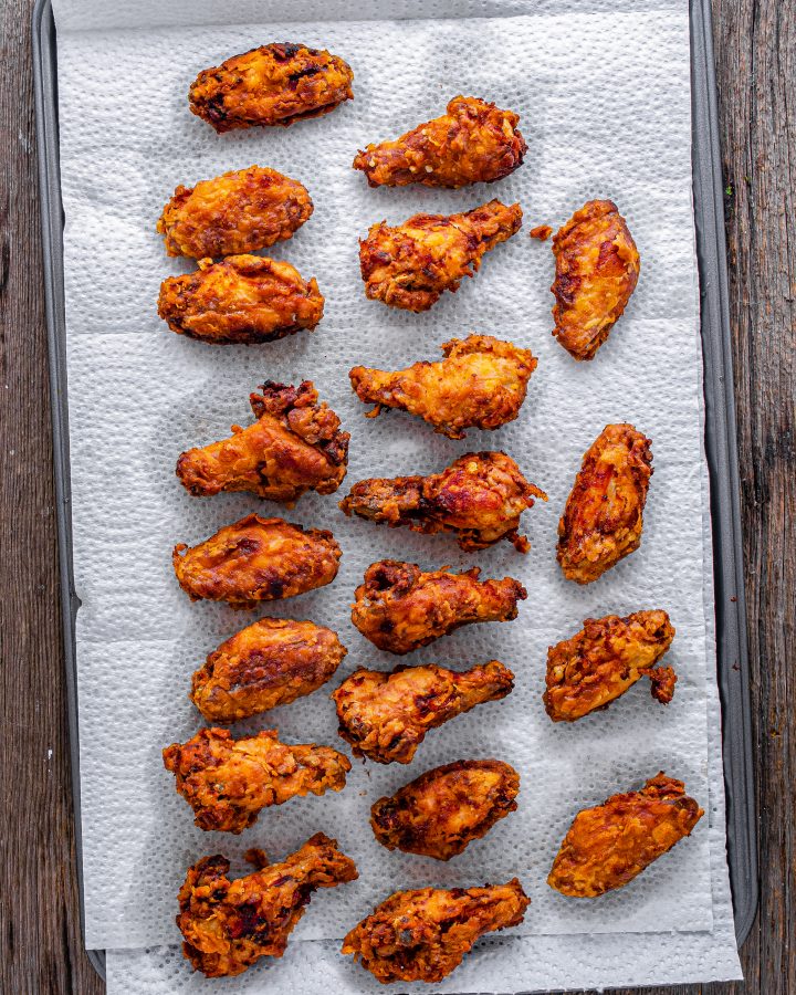Hot Honey Peach Wings - CheekyKitchen