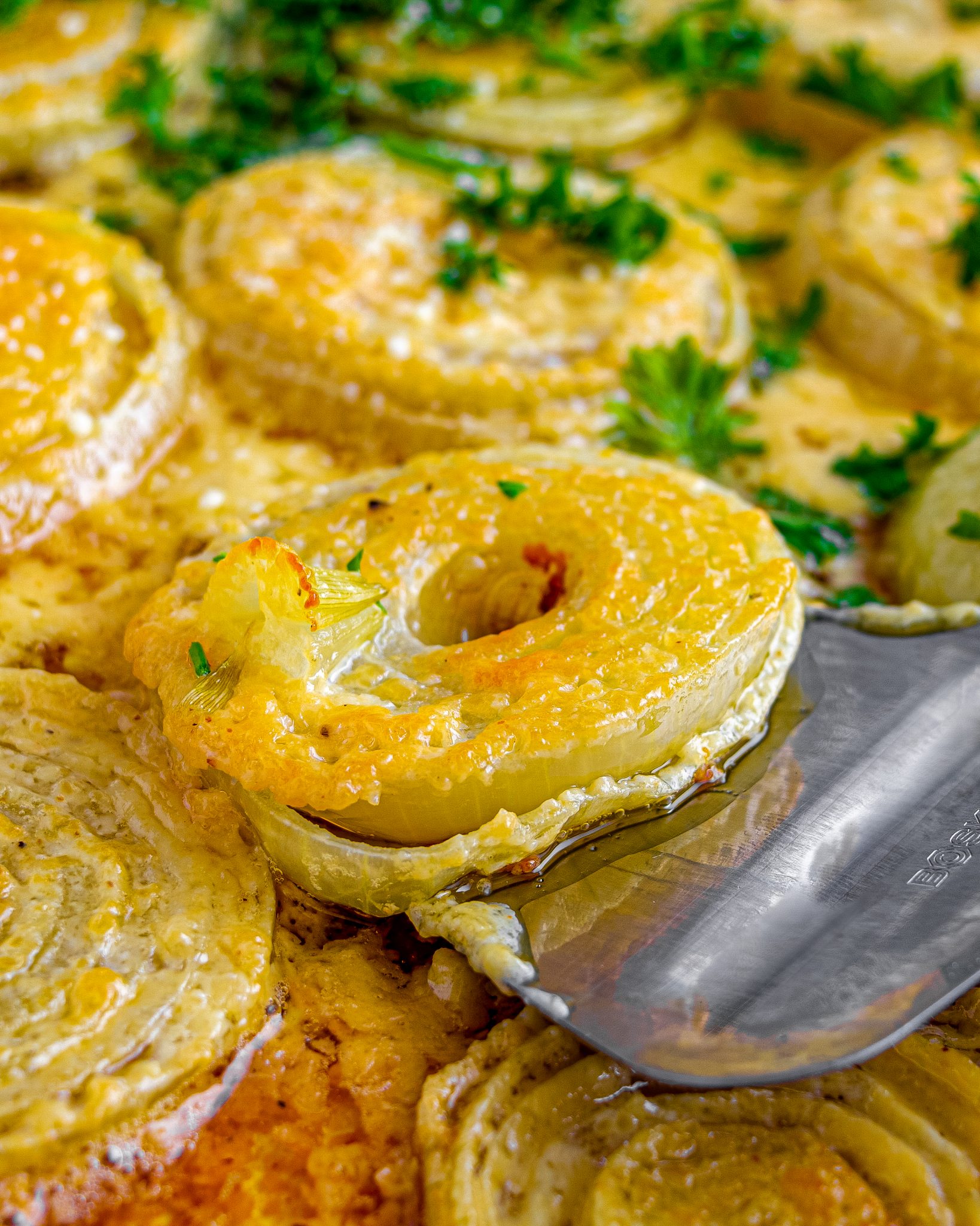 Roasted Parmesan Creamed Onions - CheekyKitchen