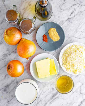 Roasted Parmesan Creamed Onions - CheekyKitchen