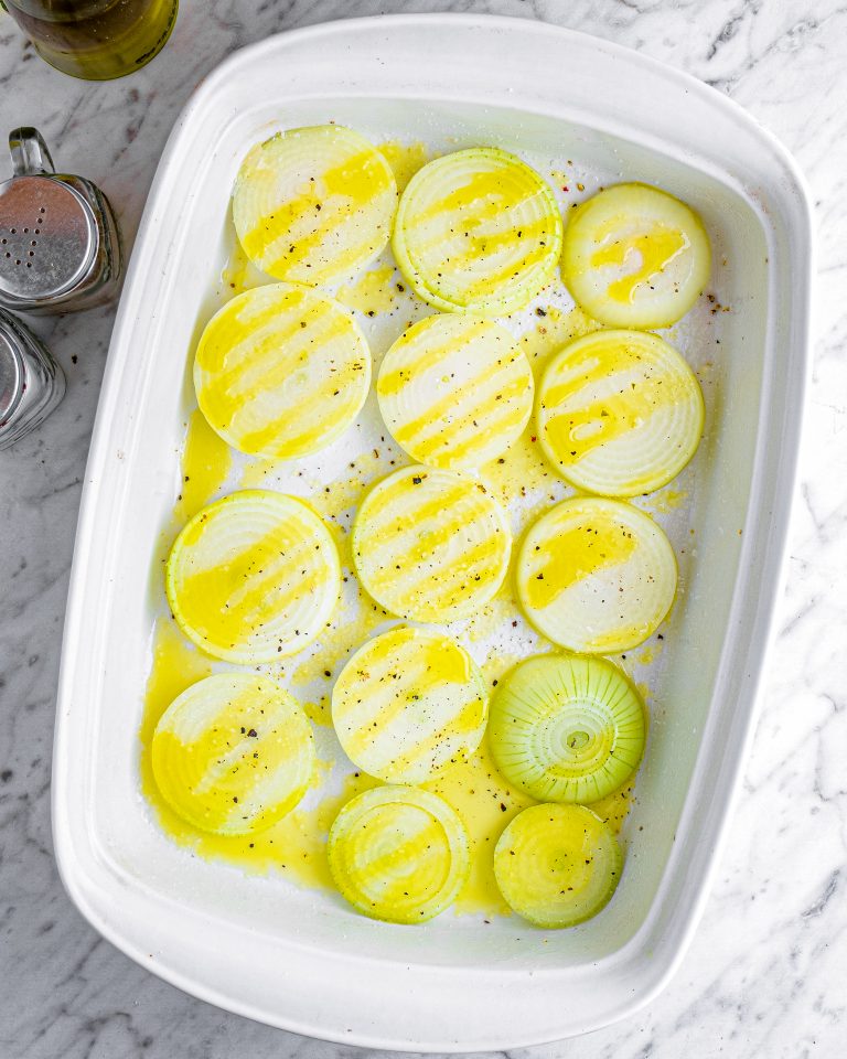 Roasted Parmesan Creamed Onions - CheekyKitchen