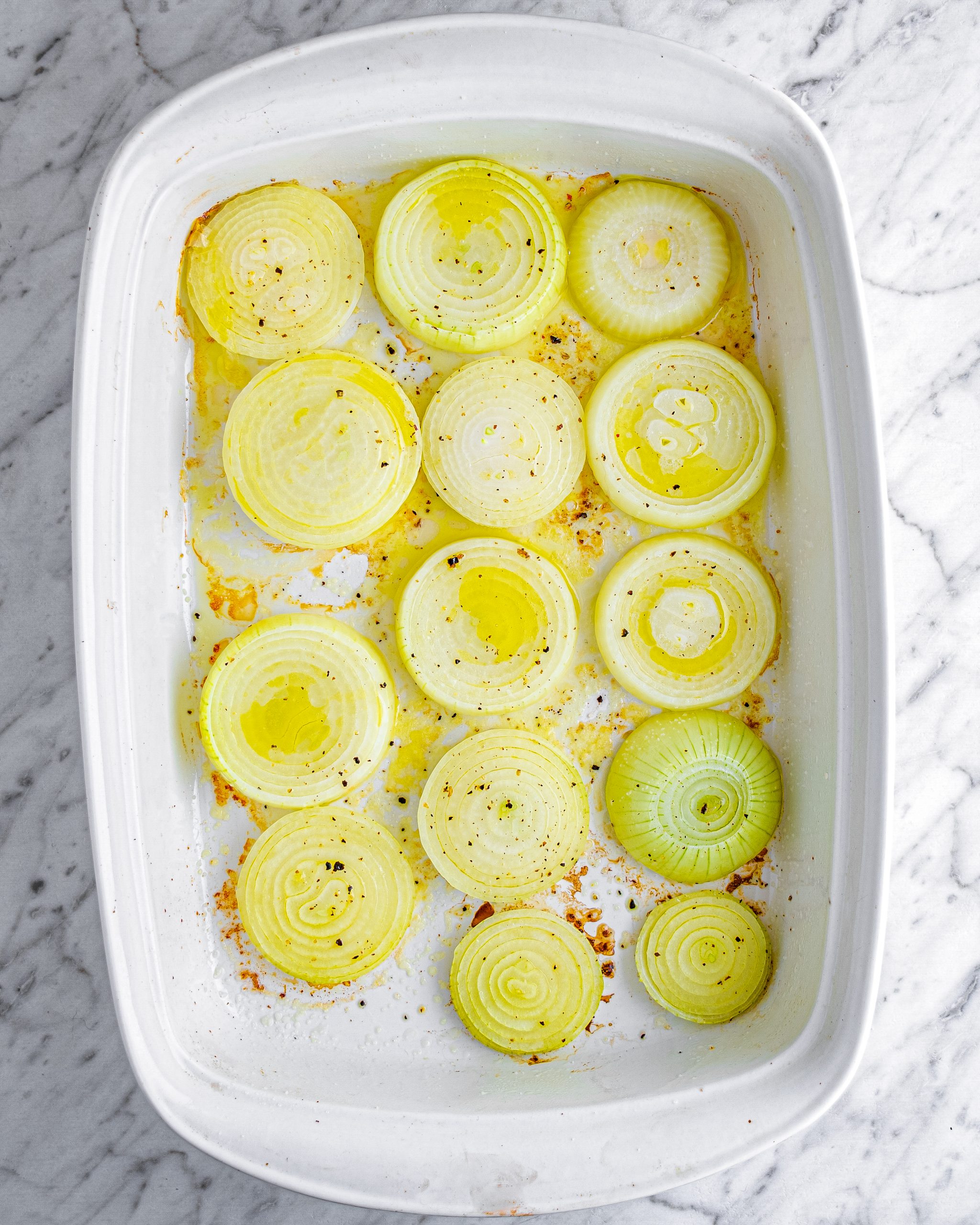 Roasted Parmesan Creamed Onions - CheekyKitchen