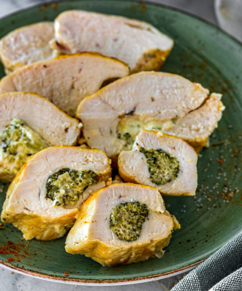 Cheesy Broccoli Stuffed Chicken Breasts - CheekyKitchen