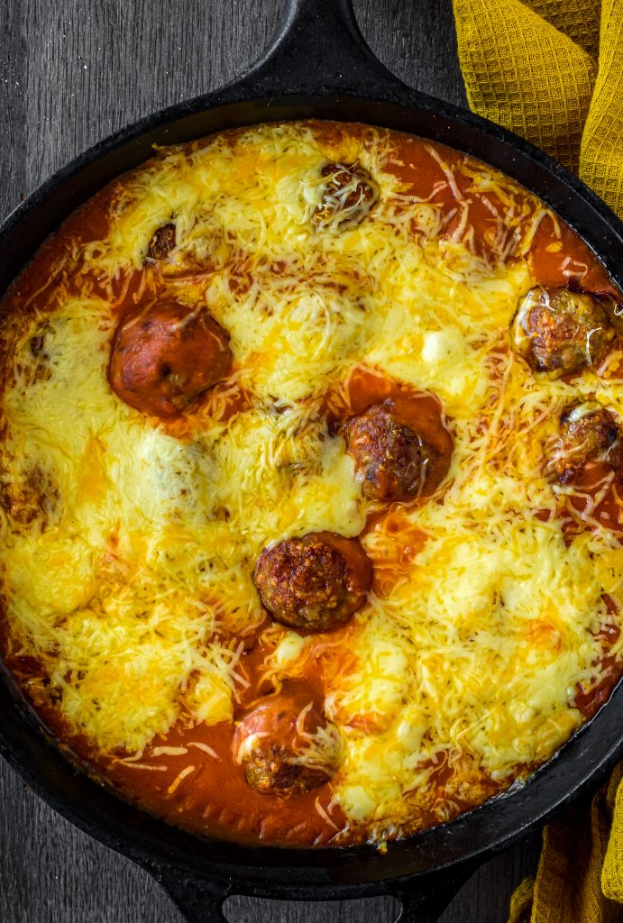 Cheesy Enchilada Meatballs Recipe - CheekyKitchen