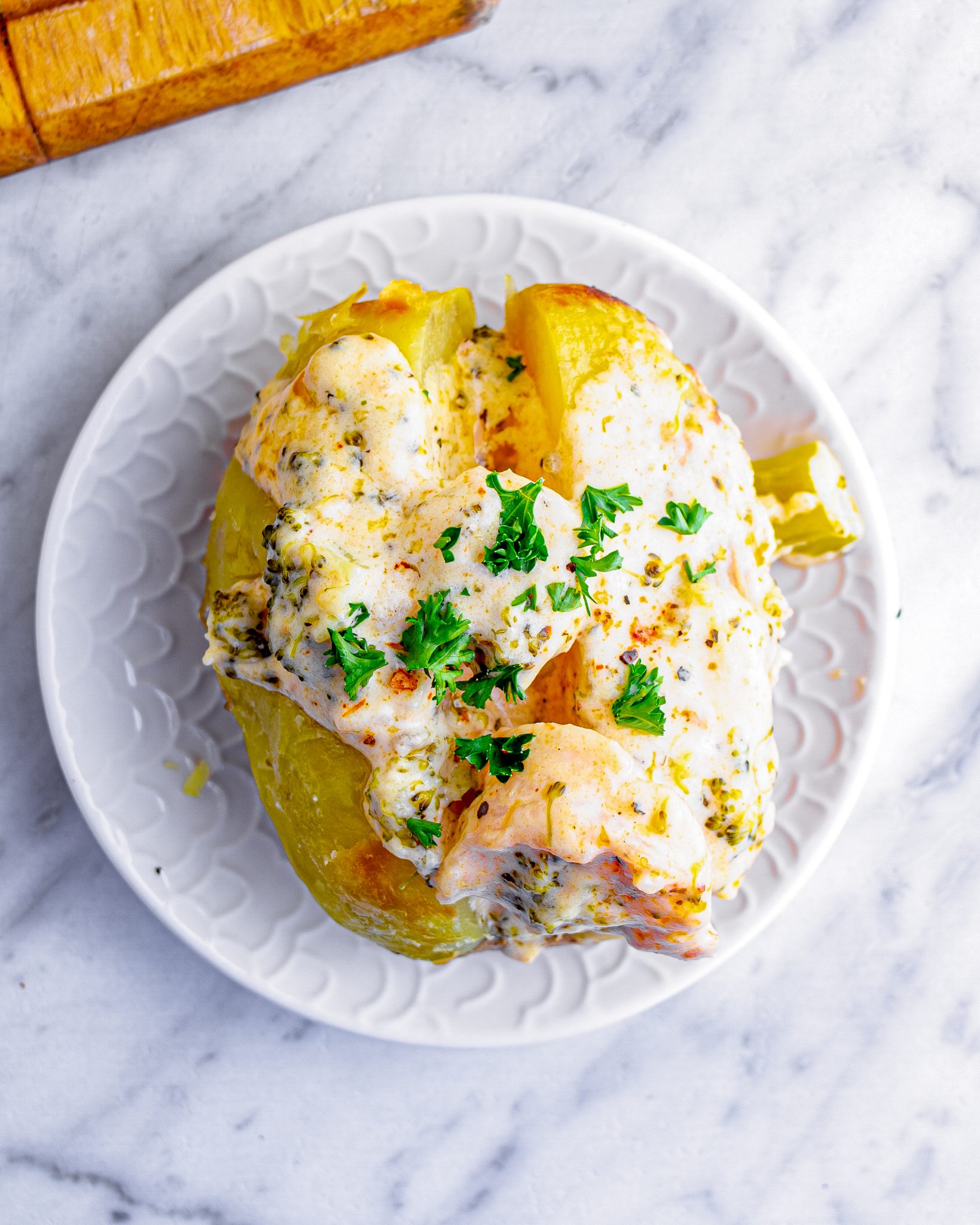 Cajun Shrimp Loaded Baked Potato - CheekyKitchen