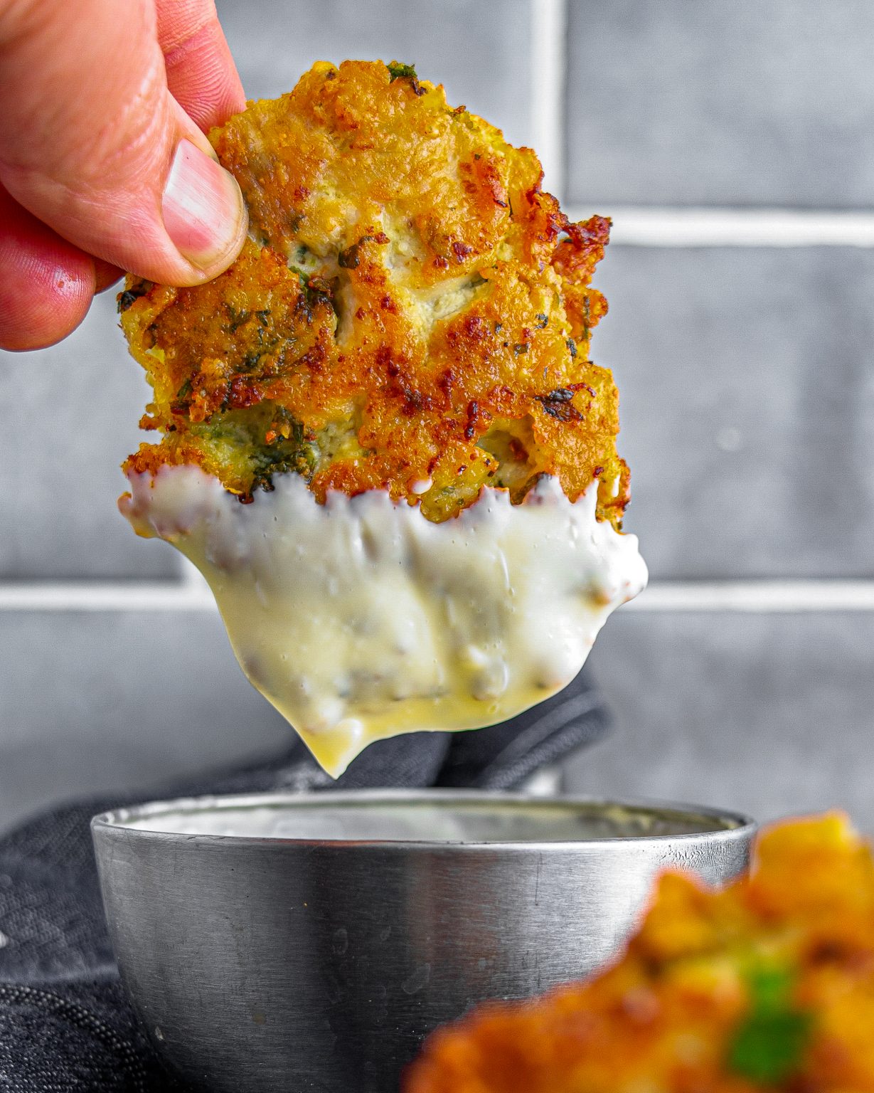 Cheesy Chicken Fritters Recipe - CheekyKitchen
