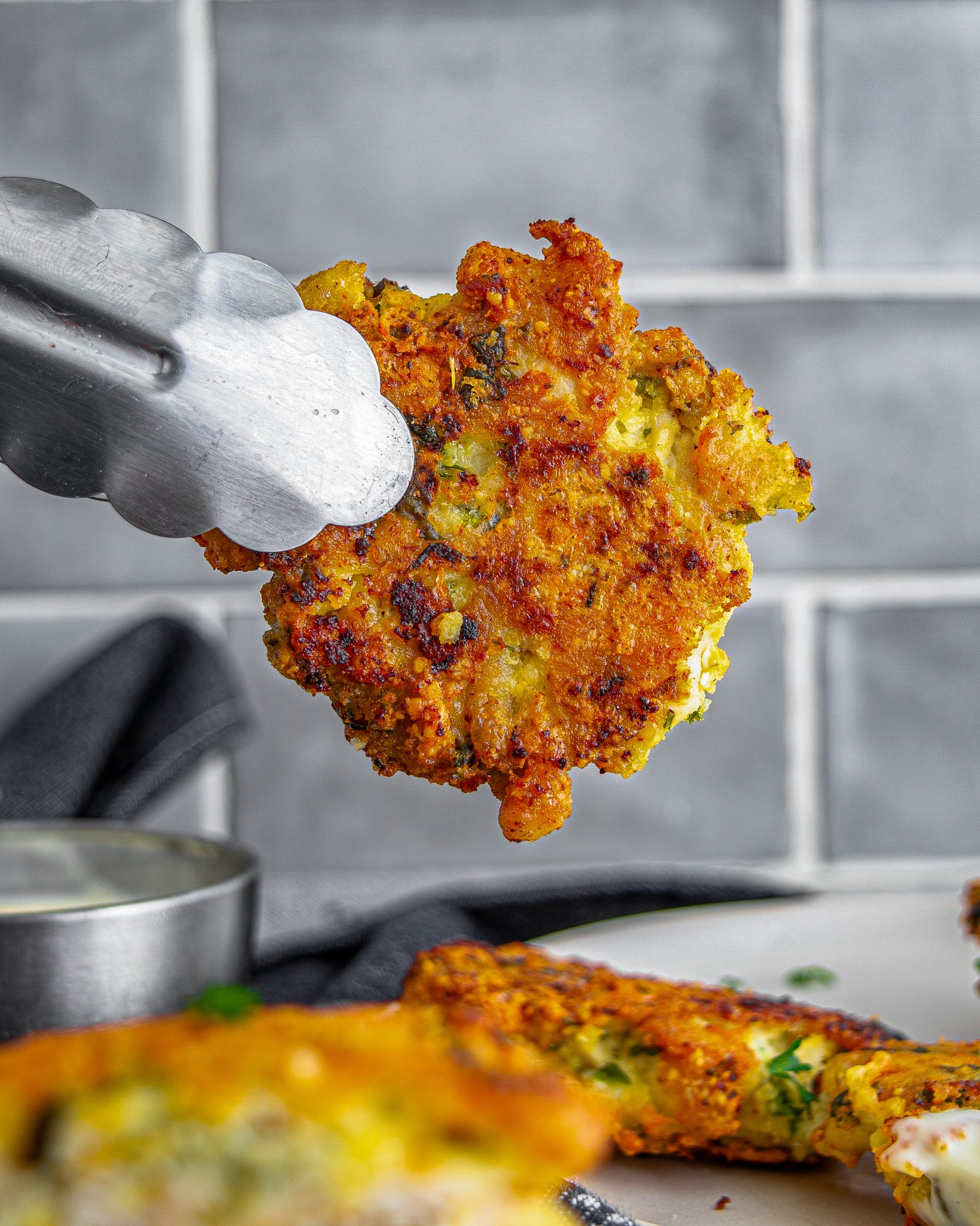 Cheesy Chicken Fritters Recipe - CheekyKitchen