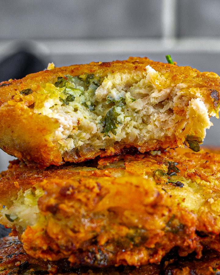 Cheesy Chicken Fritters Recipe - CheekyKitchen