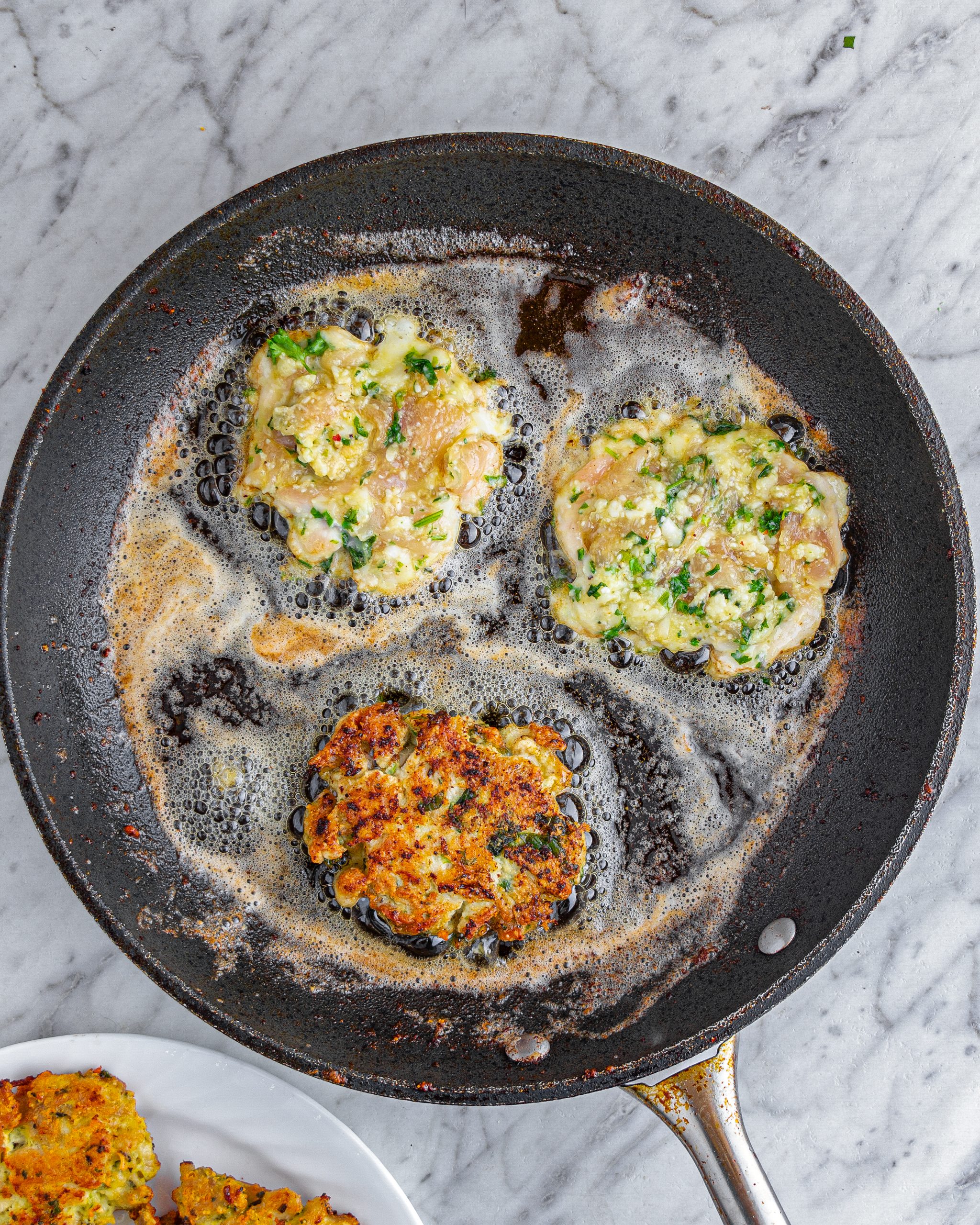 Cheesy Chicken Fritters Recipe - CheekyKitchen