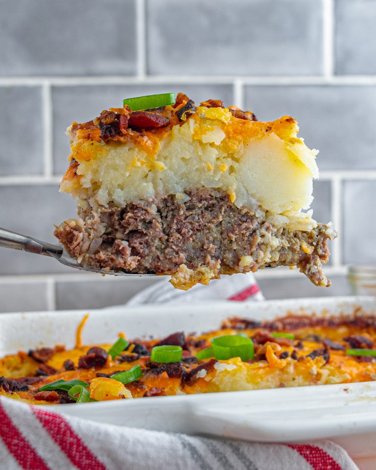 Cheesy Loaded Meatloaf Casserole - CheekyKitchen