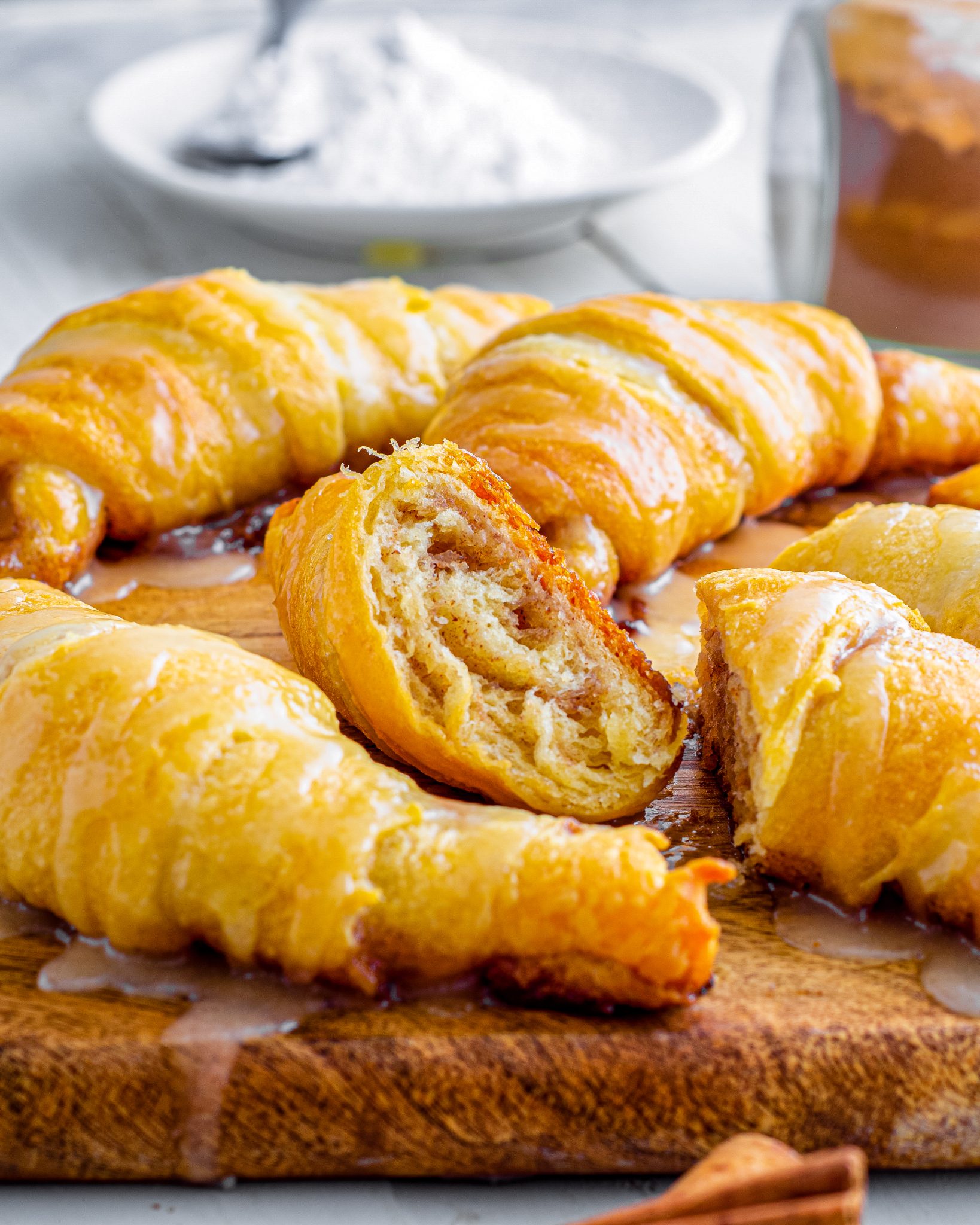 Cinnamon Roll Crescents - CheekyKitchen
