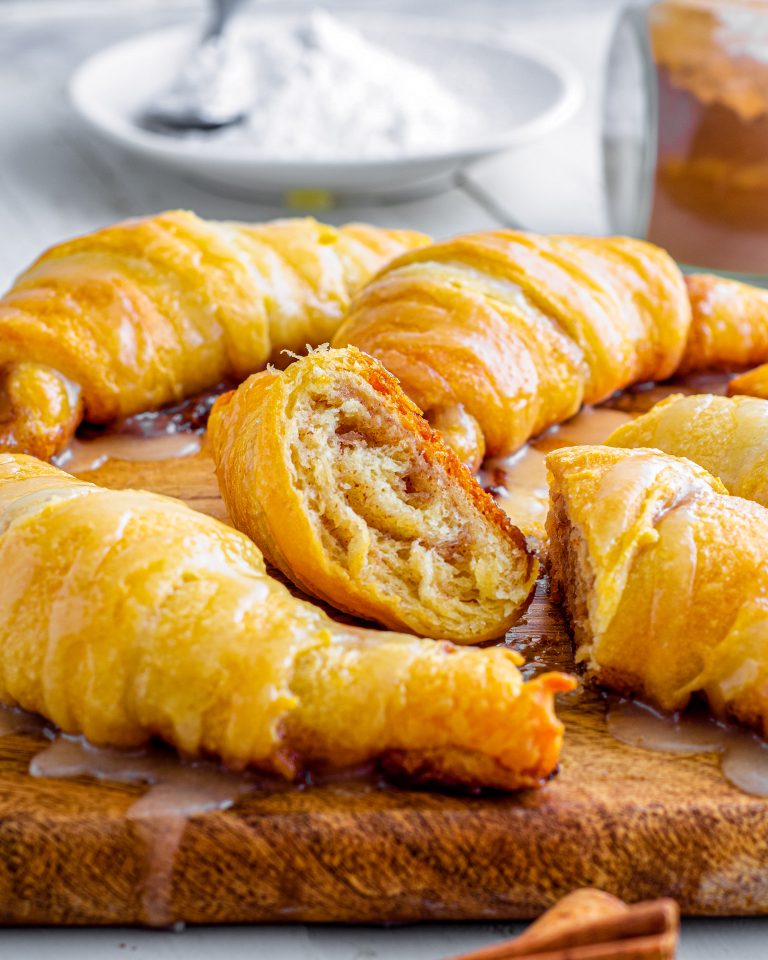 Cinnamon Roll Crescents - CheekyKitchen