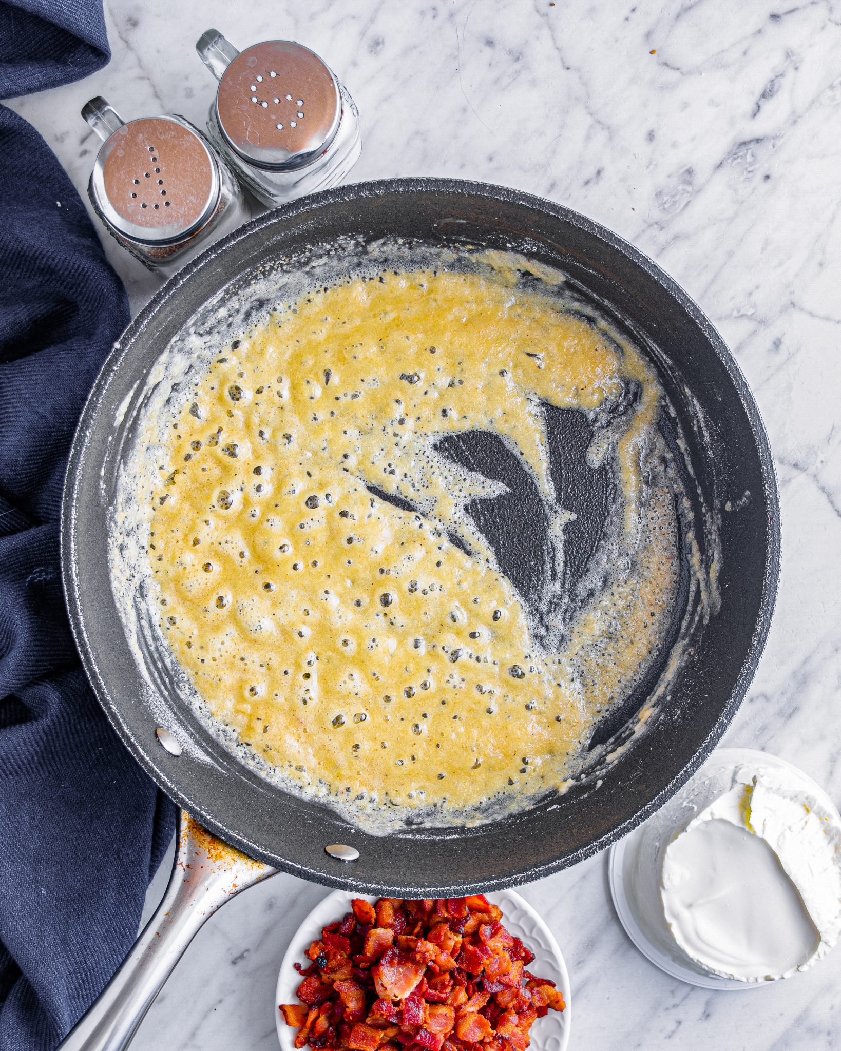 Bacon White Cheddar Pasta Recipe - CheekyKitchen