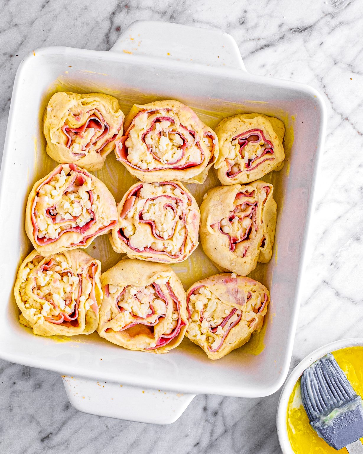 Baked Ham and Cheese Rolls - CheekyKitchen